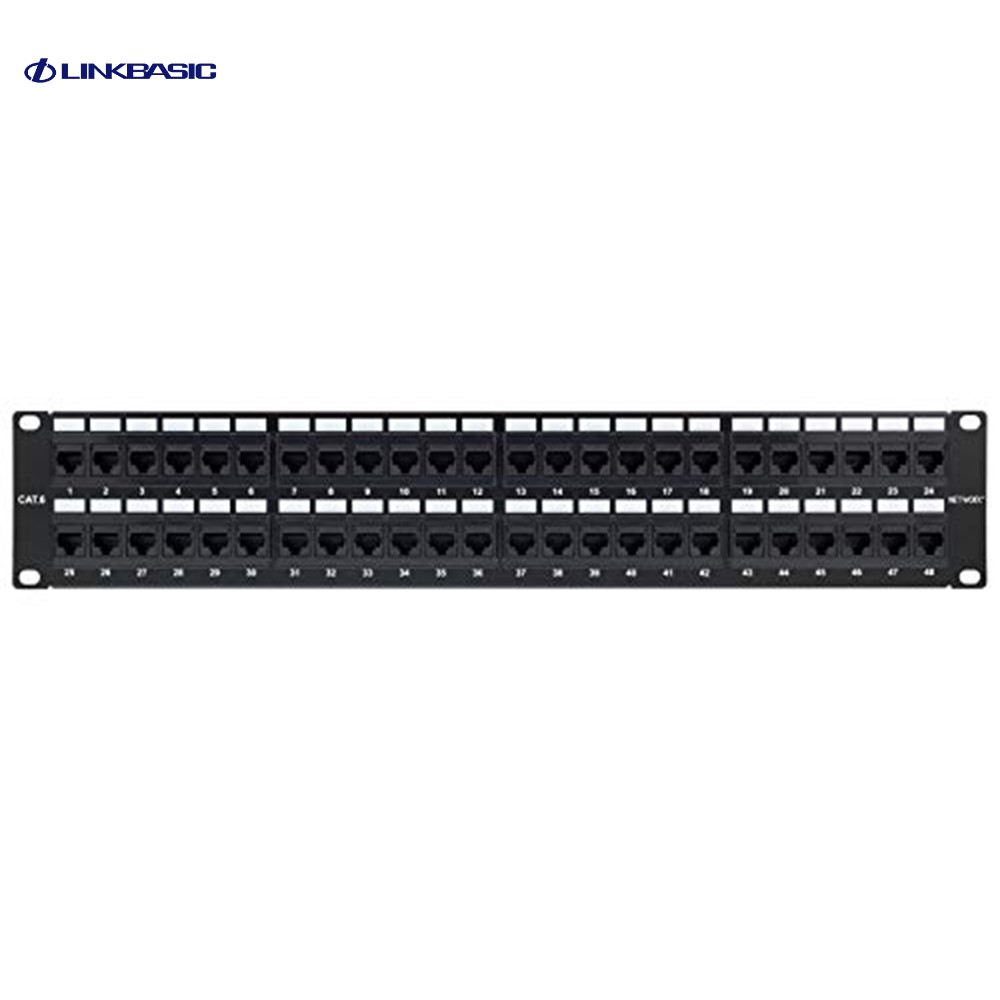 Linkbasic Patch Panel lleno Cat.6 conexión 48 puertos | JM Security System